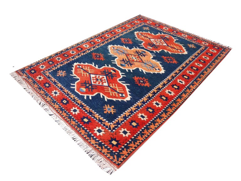 Turkish Azeri Rug Vintage with Caucasian and Heriz Design Djoharian ...