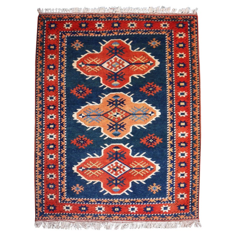 Turkish Azeri Rug Vintage with Caucasian and Heriz Design Djoharian ...