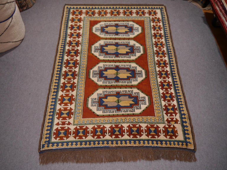 Turkish Azeri Rug Vintage with Kazak Caucasian Design Djoharian ...