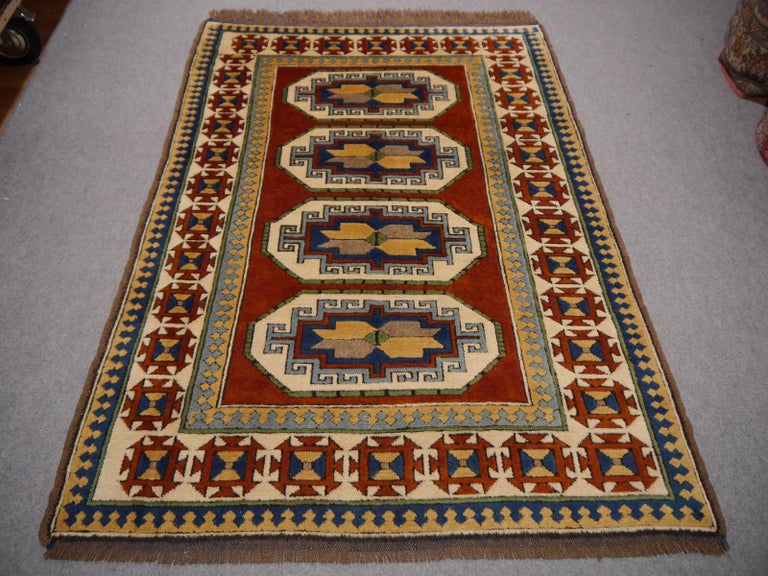 Turkish Azeri Rug Vintage with Kazak Caucasian Design Djoharian ...