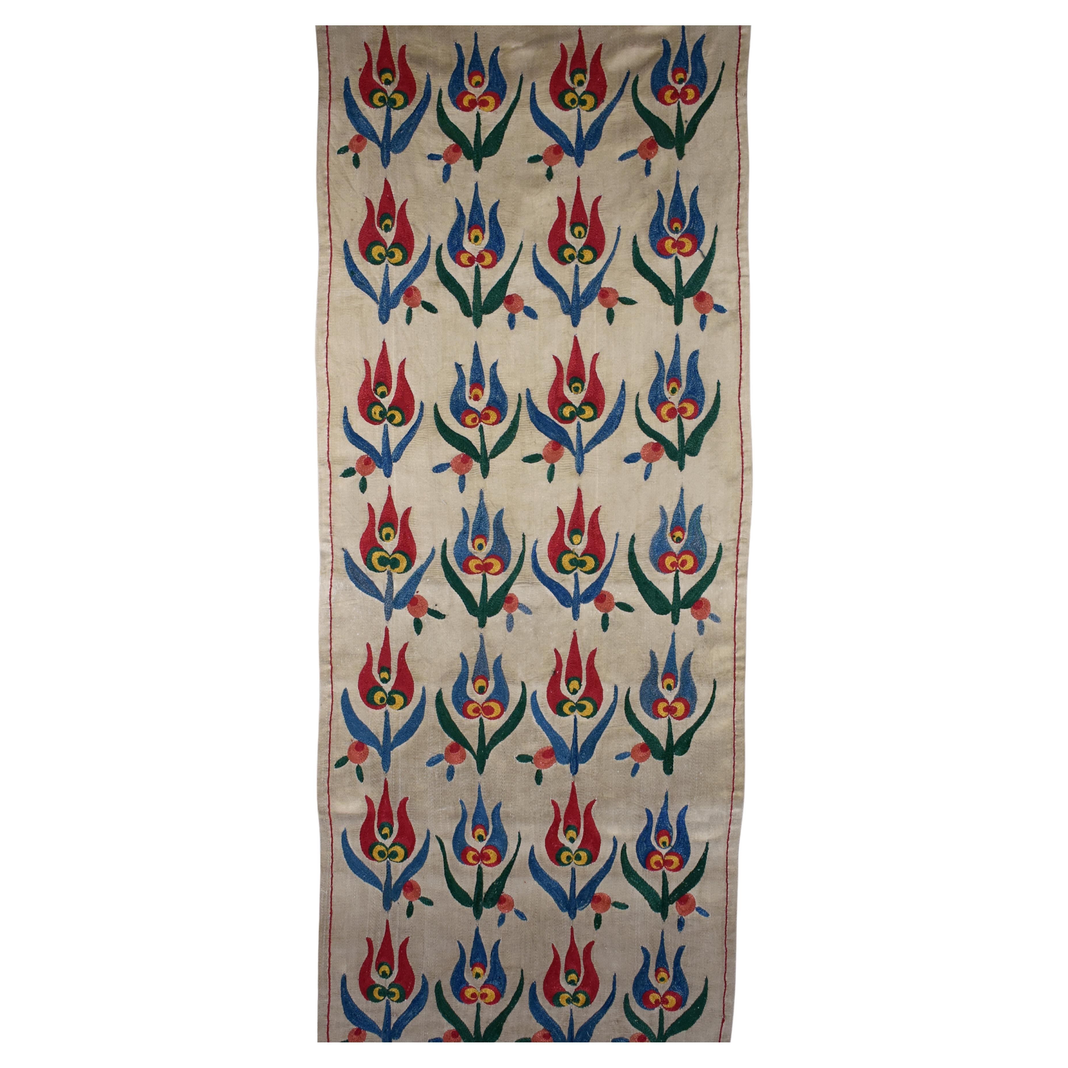 Turkish embroidered Tulip Hanging For Sale at 1stDibs