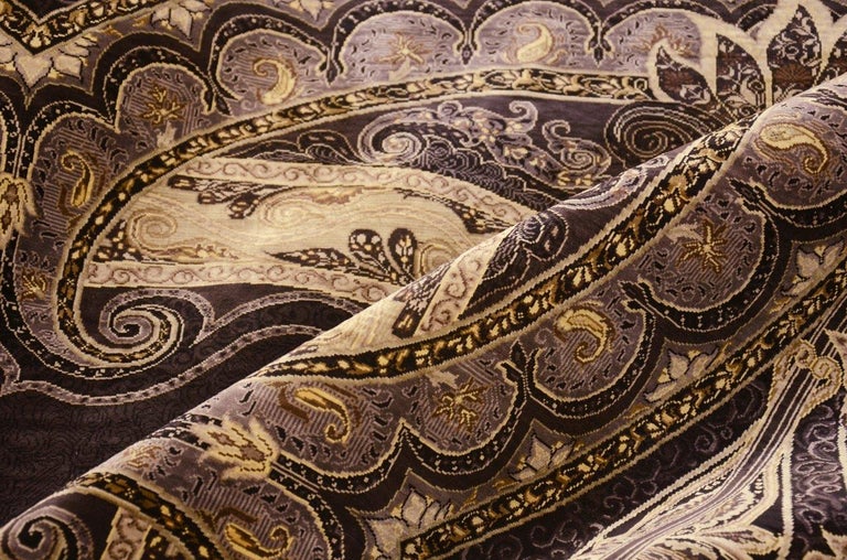 Turkish Handwoven Silk Rug at 1stDibs