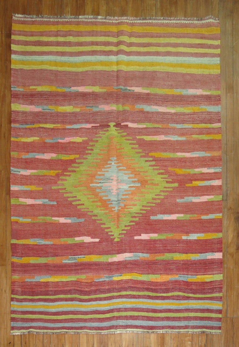 Turkish Kilim Area Size Flat Weave Rug For Sale at 1stDibs