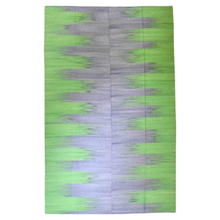 Turkish Kilim Green Accent For Sale at 1stDibs