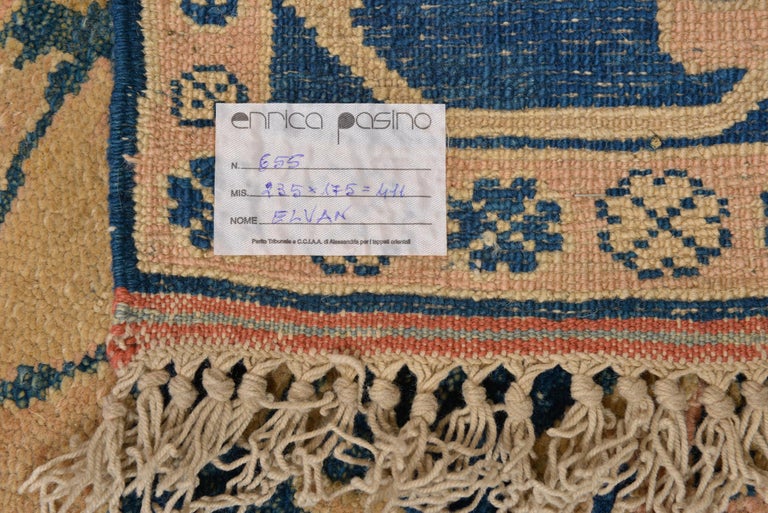 Turkish Light Blue ELVAN Carpet For Sale at 1stDibs