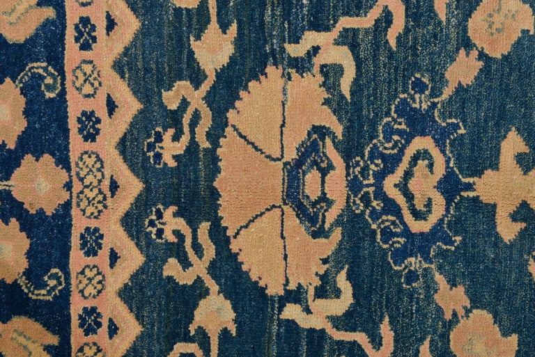 Turkish Light Blue ELVAN Carpet For Sale at 1stDibs
