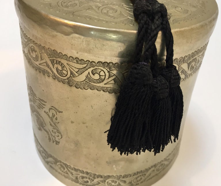 Turkish Metal Box with Lid at 1stDibs