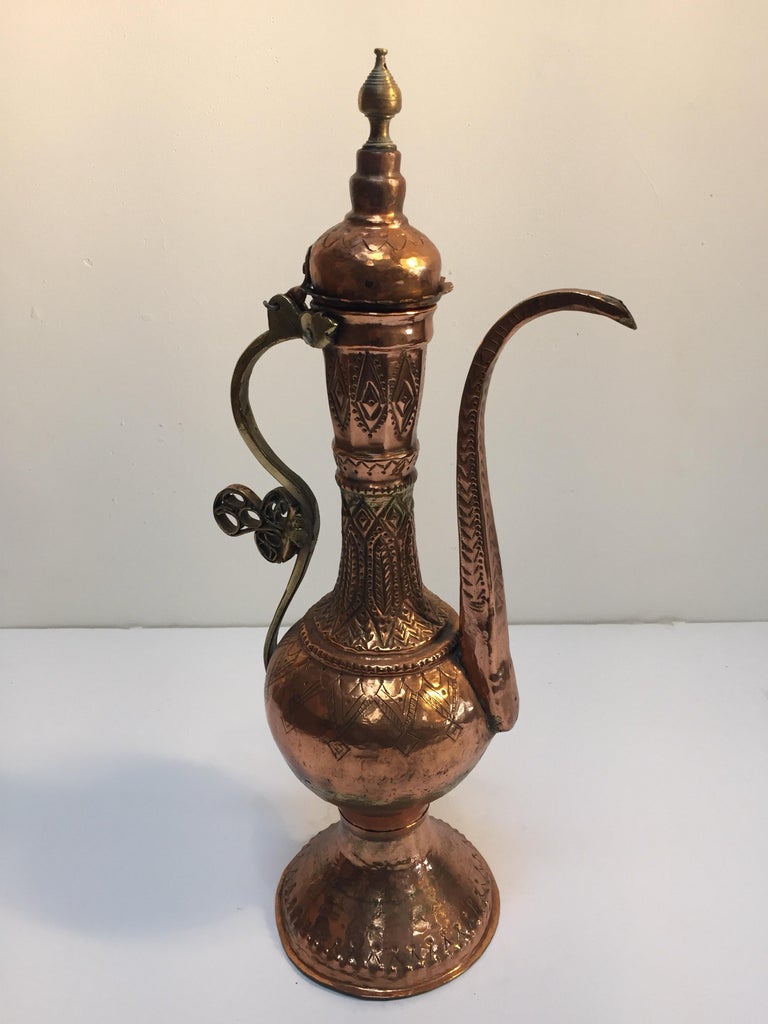 Turkish Ottoman Copper Ewer at 1stDibs | turkish ewer, green copper ...
