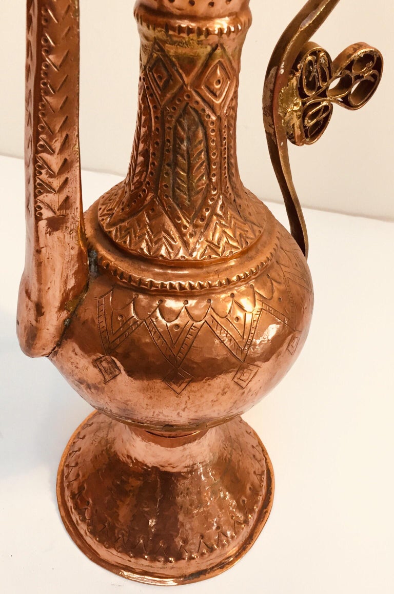 Turkish Ottoman Copper Ewer at 1stDibs | turkish ewer, green copper ...