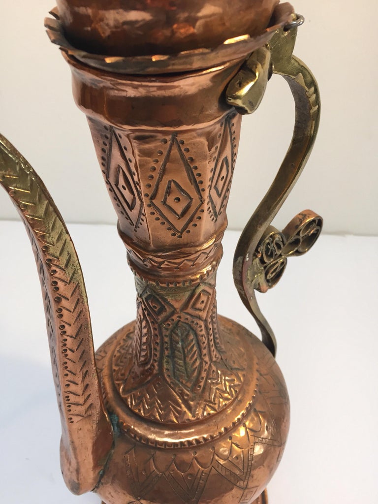 Turkish Ottoman Copper Ewer at 1stDibs | turkish ewer, green copper ...