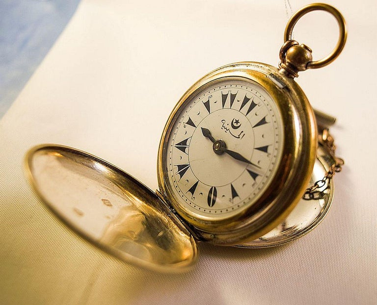 Turkish Ottoman Islamic Silver Hunter cased watch made for the Turkish ...