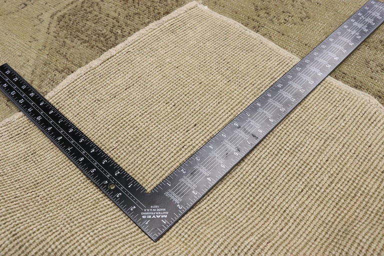 Turkish Oushak Carpet Runner with Shaker Style and Muted 'Washed Out ...