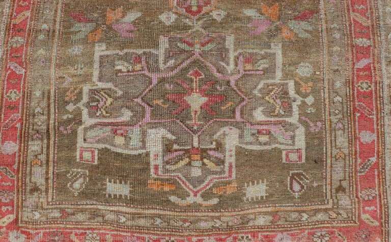 Turkish Oushak-Konya Runner with Tribal Medallion Designs and Geometric ...