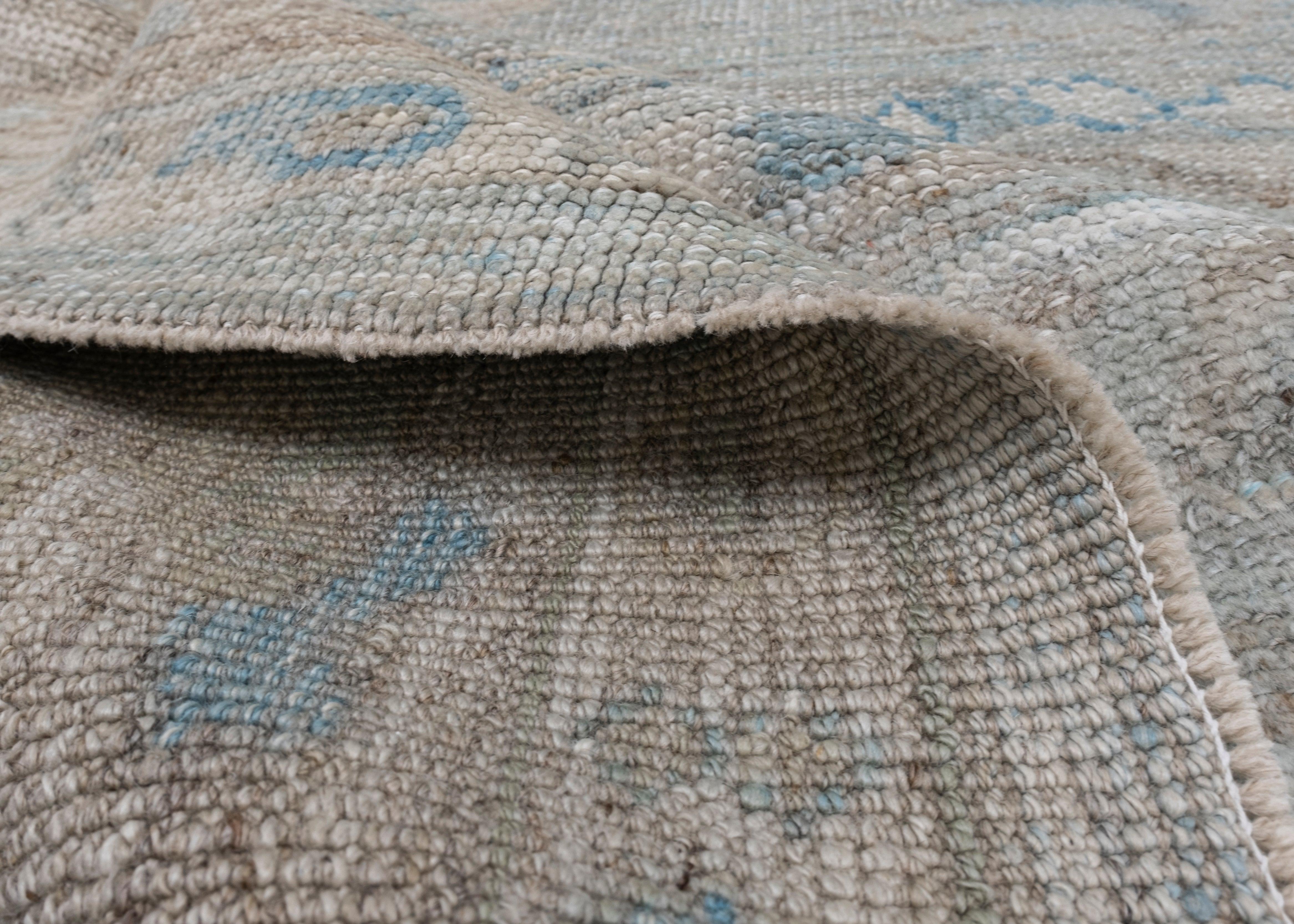 Turkish Oushak Rug Oriental Handmade 8'7" x 10'11" #12194 For Sale at ...