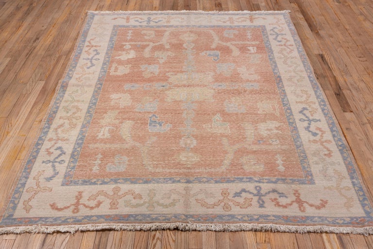 Turkish Oushak Rug, Pastel Colors For Sale at 1stDibs