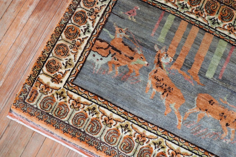 Turkish Pictorial Rug For Sale at 1stDibs