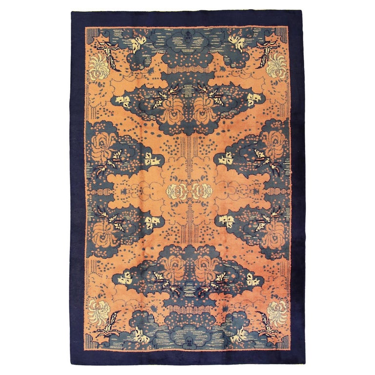 Turkish Turk Decò Vintage Carpet Mid-20th Century For Sale at 1stDibs