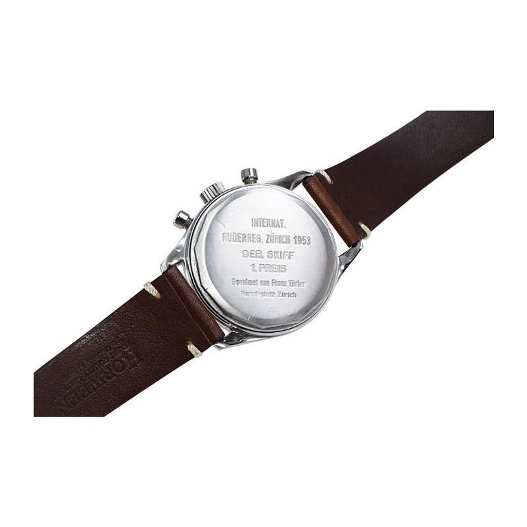 Turler Stainless Steel Chronograph Manual Presentation Watch, 1953 For ...