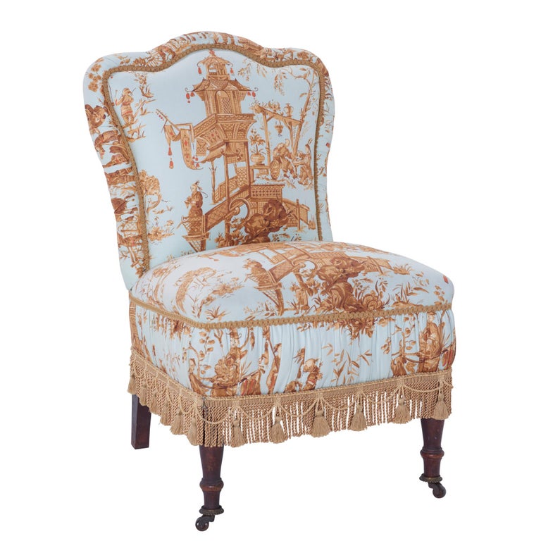 Turn of the Century Antique Slipper Chair at 1stDibs