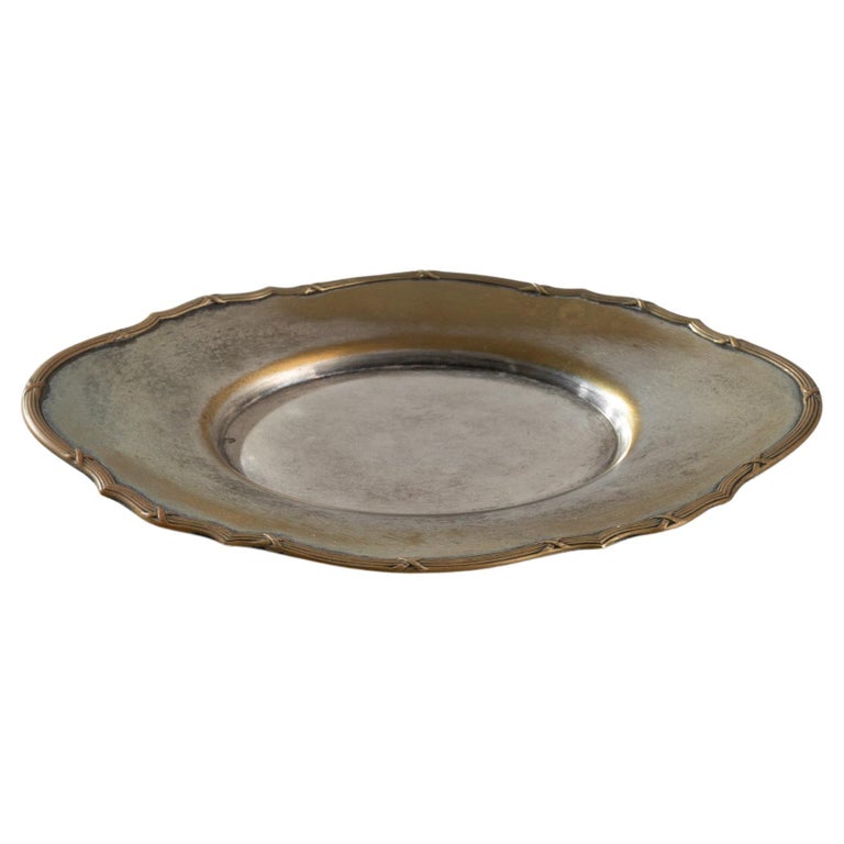 Turn of the Century Belgian Silver Plated Tray For Sale at 1stDibs