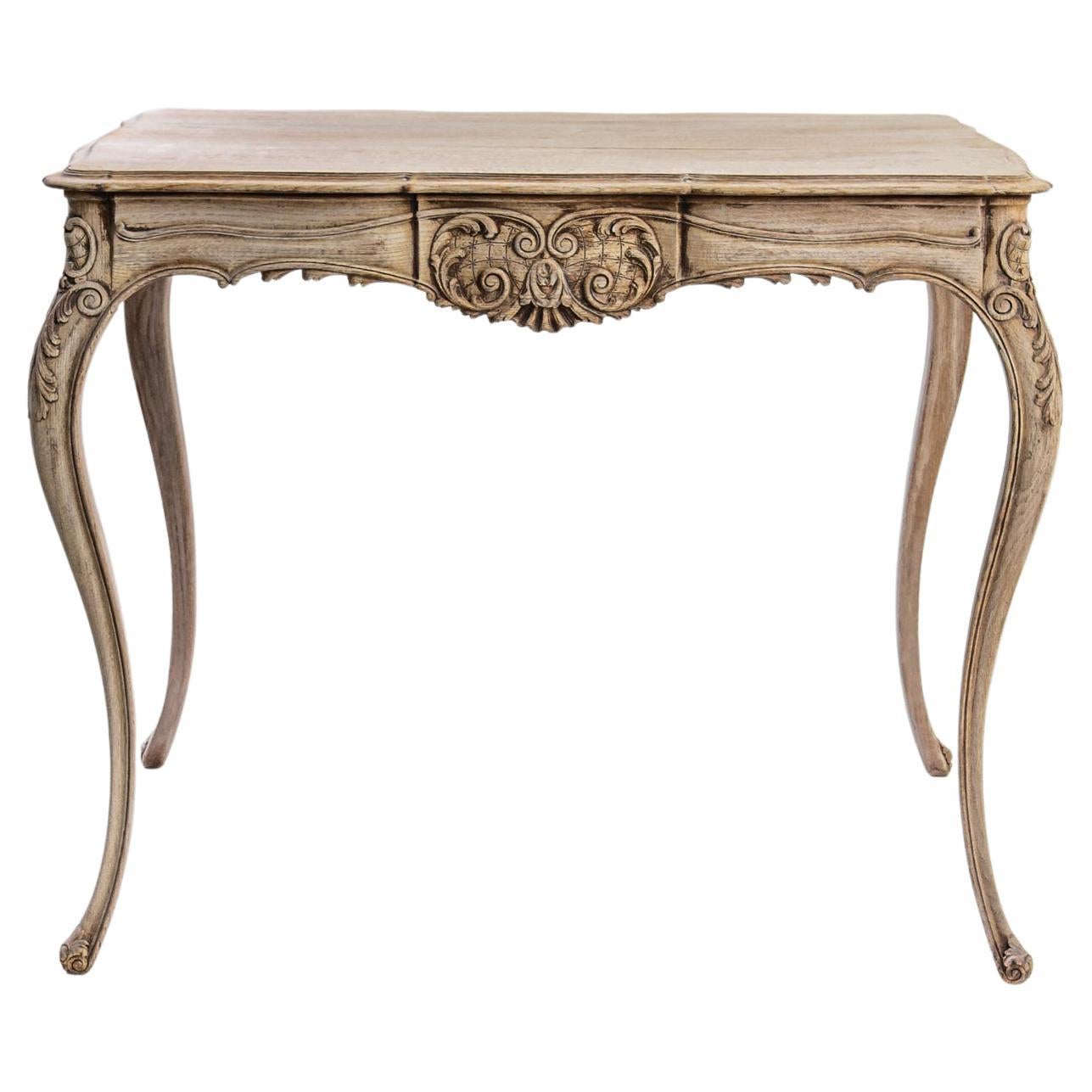 Rustic French Oak Side Table at 1stDibs