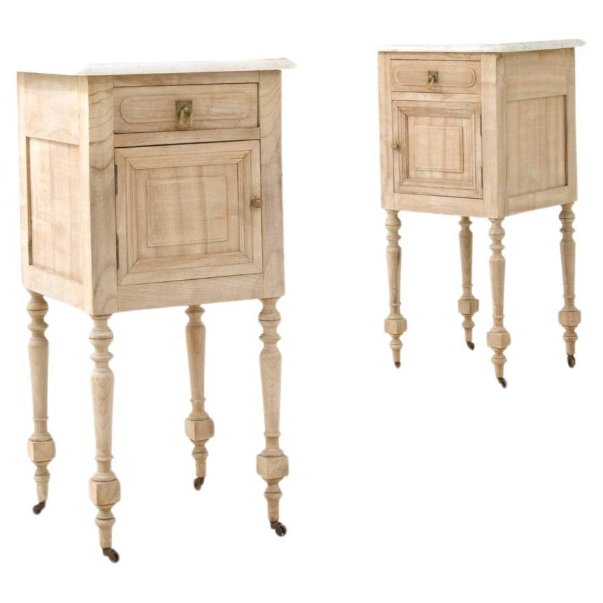 Turn of the Century French Wheeled Tables with Marble Tops For Sale at ...