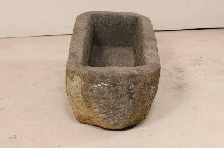 Turn of the Century Hand-Carved Rustic Long Stone Trough at 1stDibs