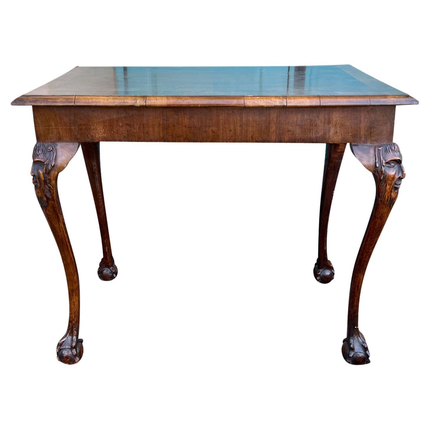 Small 19th Century George III Style Carved and Painted Settee at 1stDibs