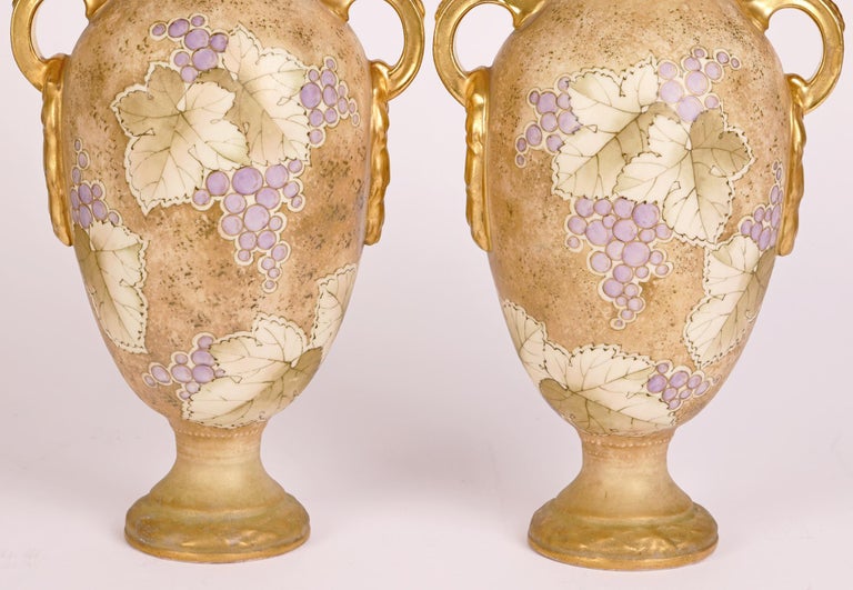 Turn Teplitz RSK Amphora Pair Art Nouveau Hand-Painted Twin Handled ...