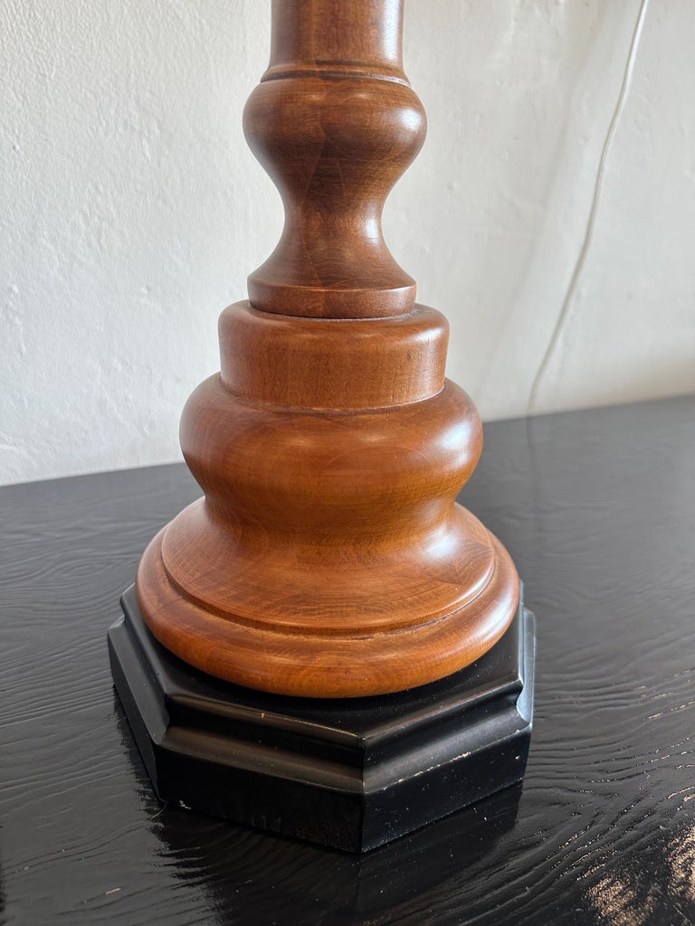 Turned Wood Lamps with Chess Pawn Design, Pair For Sale at 1stDibs
