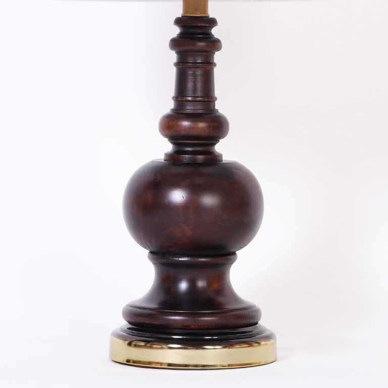 Turned Wood Table Lamps For Sale at 1stDibs