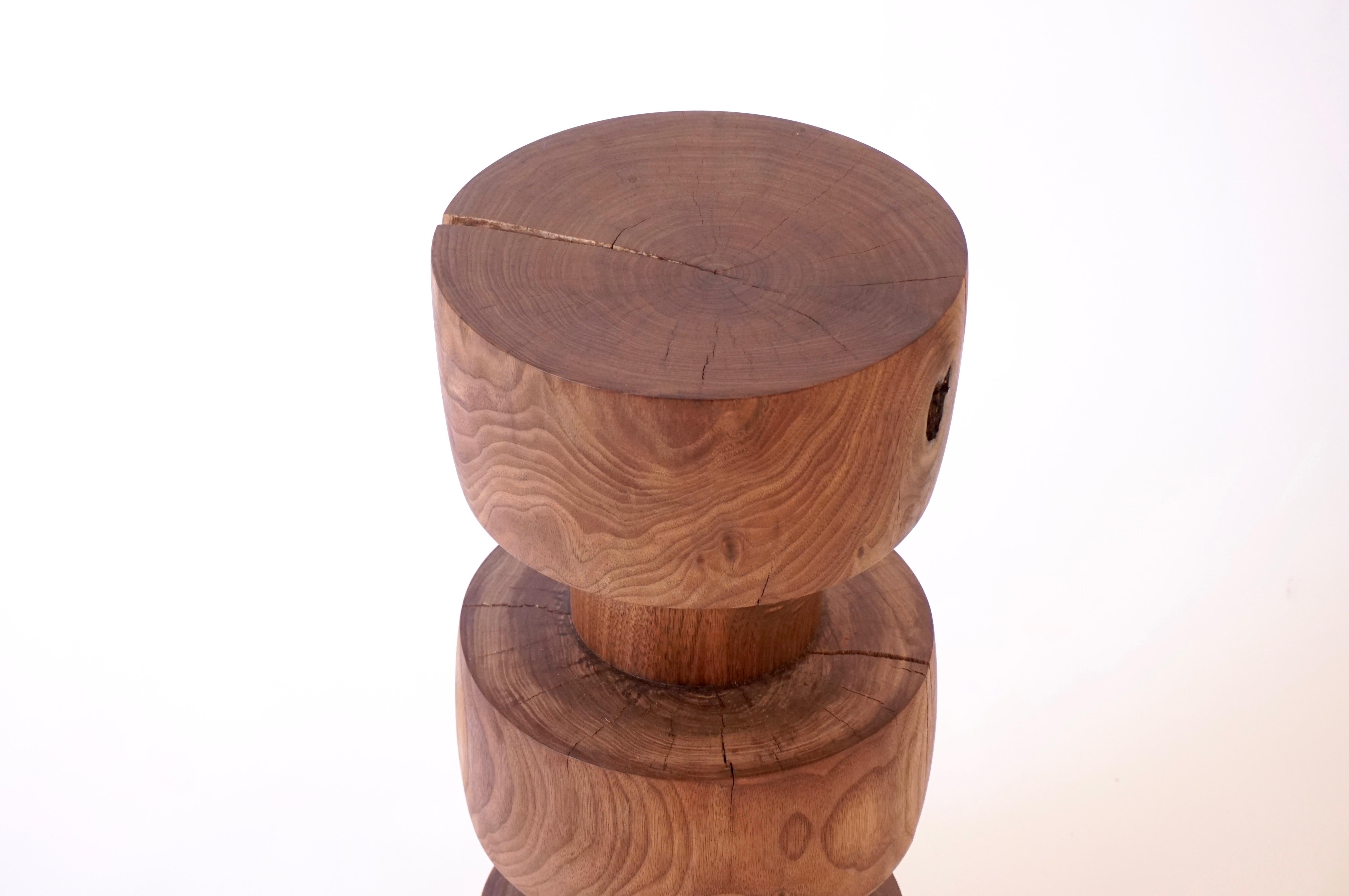 Turned Wooden Mini-Pedestal Table #4 in Walnut at 1stDibs | mini ...