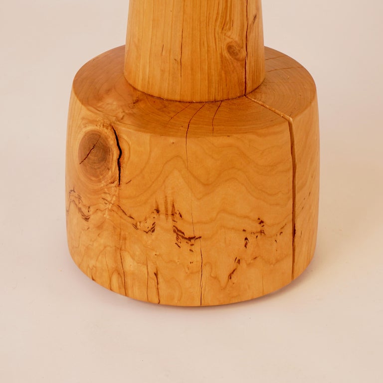 Turned Wooden Mini-Pedestal Table #6 in Cherry For Sale at 1stDibs
