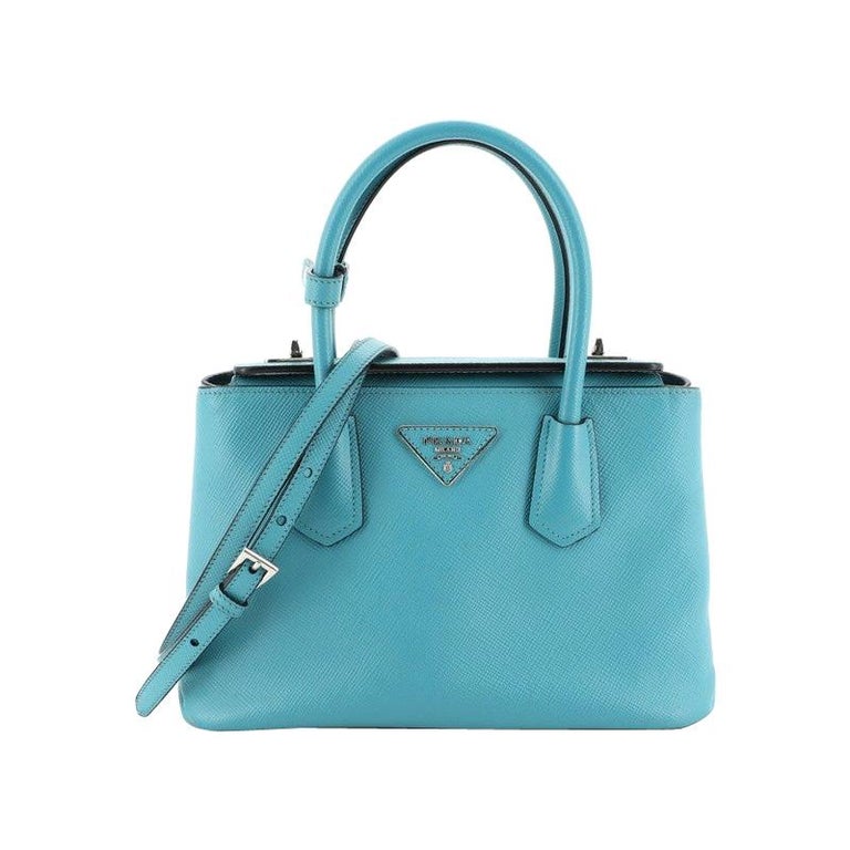 Turnlock Cuir Twin Tote Saffiano Leather Mini at 1stDibs