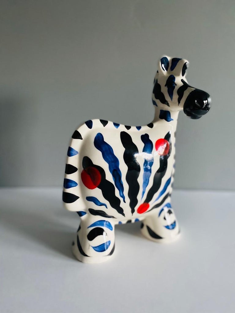Turov Arts Ceramic Zebra Figure at 1stDibs