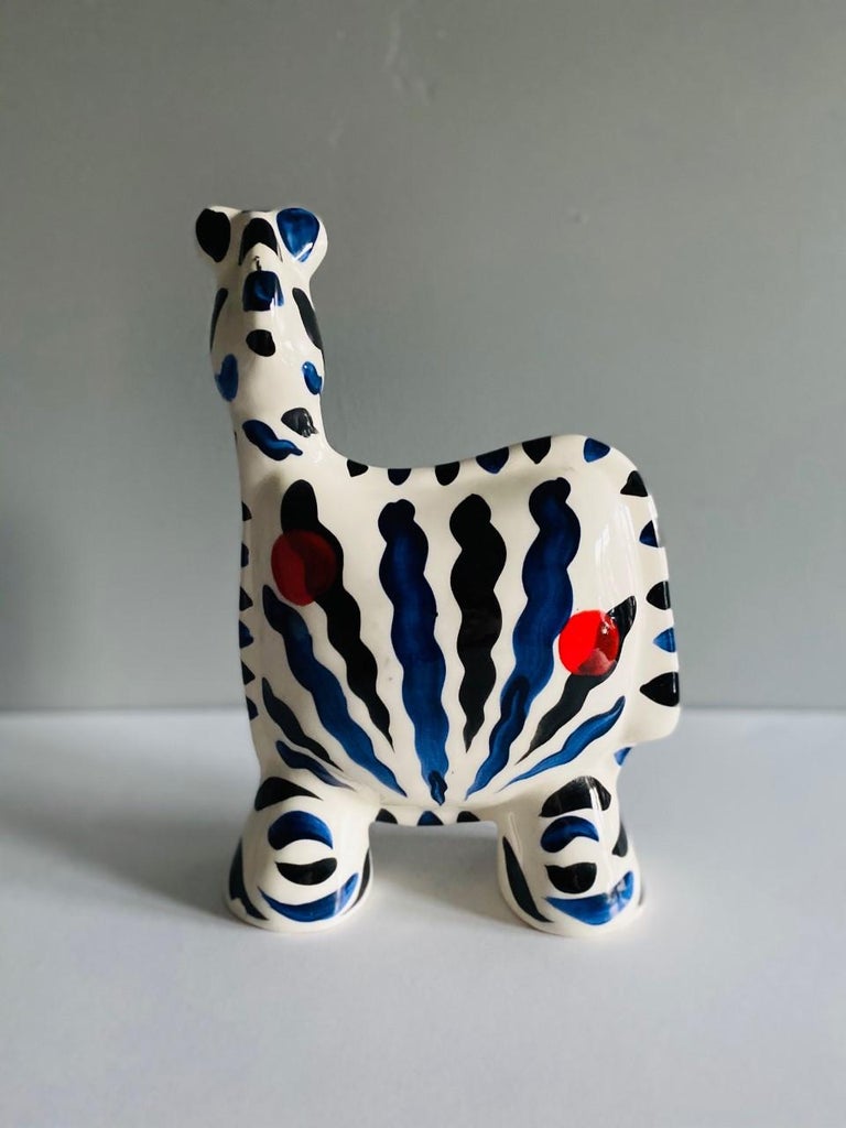 Turov Arts Ceramic Zebra Figure at 1stDibs