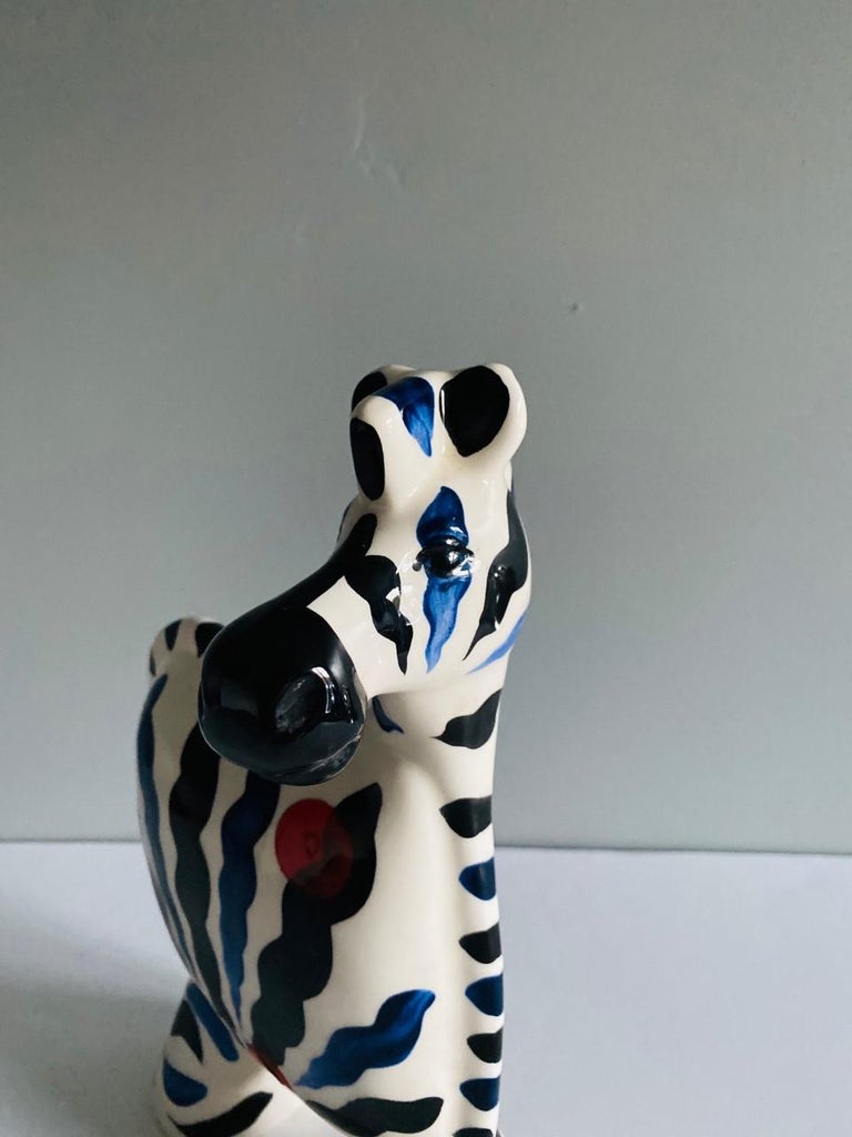 Turov Arts Ceramic Zebra Figure at 1stDibs