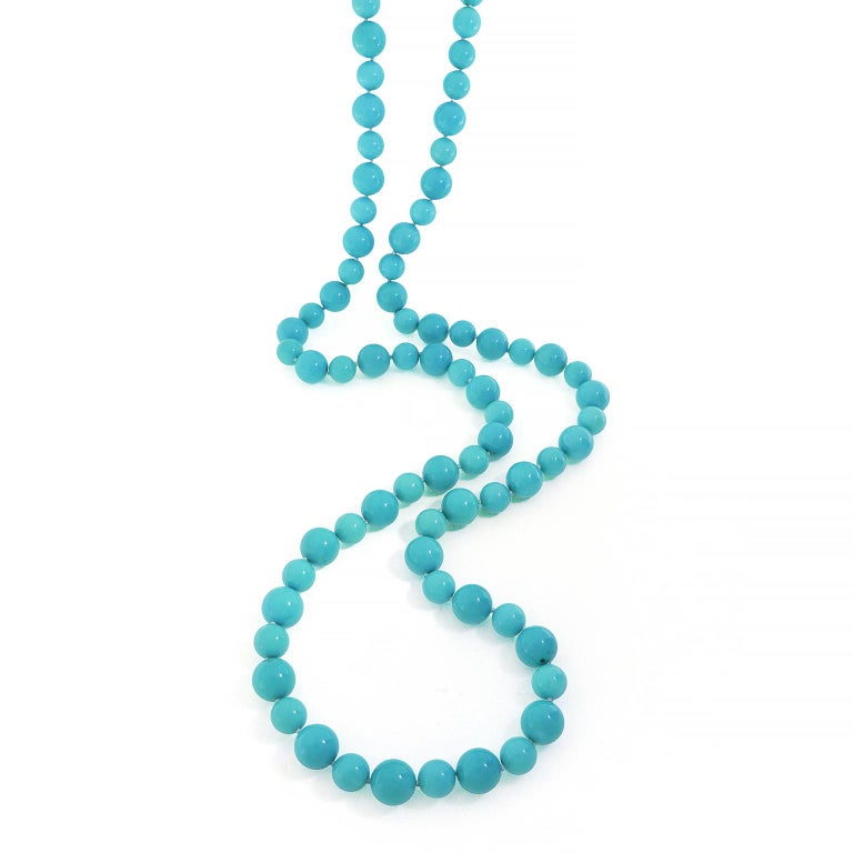 Turquoise Ball Necklace For Sale at 1stDibs