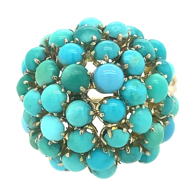 Turquoise Dome Ring at 1stDibs