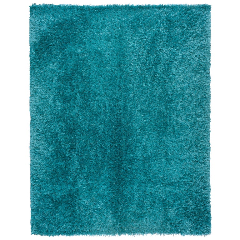 Turquoise Shag Rug For Sale at 1stDibs | turquoise shag rugs, turquoise ...