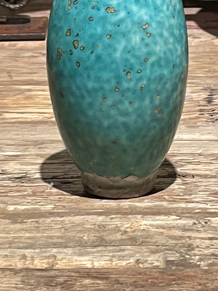 Turquoise with Gold Accents Sphere Shaped Vase, China at 1stDibs