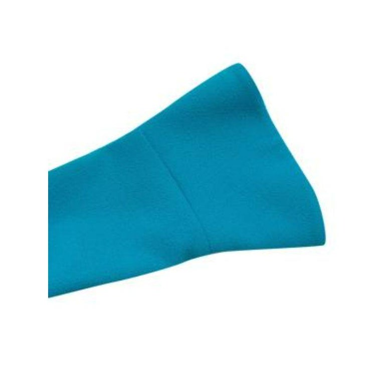 Turquoise Wool Crepe Dagnall Dress For Sale at 1stDibs