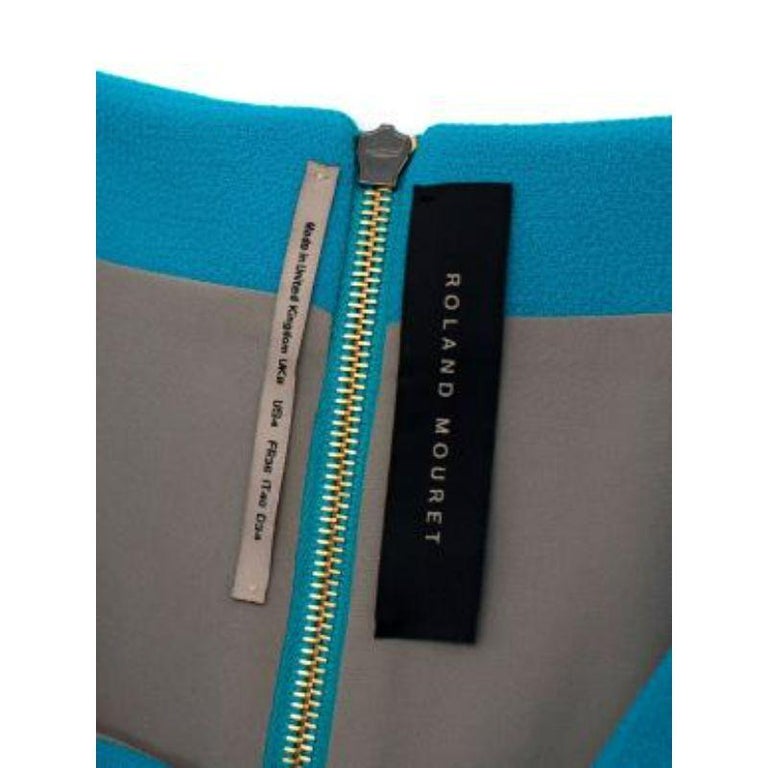 Turquoise Wool Crepe Dagnall Dress For Sale at 1stDibs