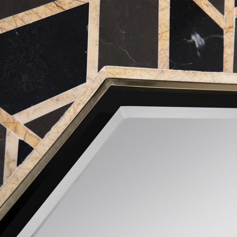 Turtle Mirror with Marble and Solid Wood at 1stDibs