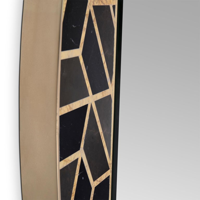 Turtle Mirror with Marble and Solid Wood at 1stDibs