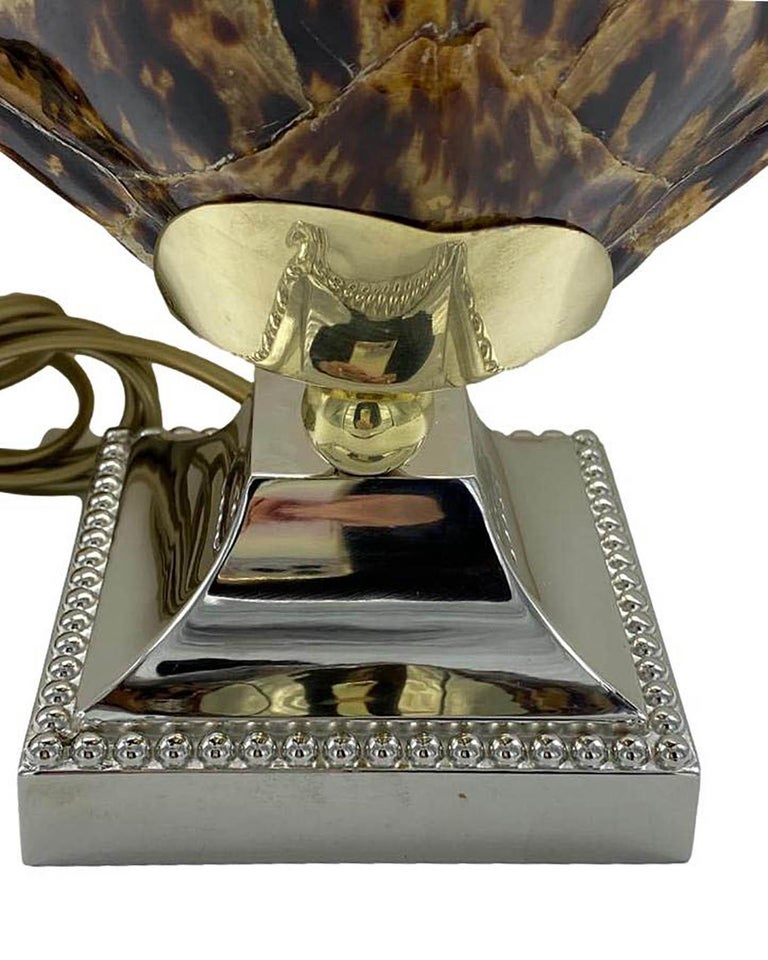 Turtle Tortoise Shell Table Lamp, Italy 1970s For Sale at 1stDibs
