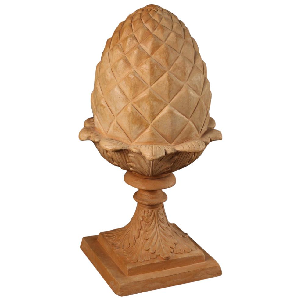 Tuscan Terracotta Depicting a Pine Cone, 20th Century For Sale at 1stDibs