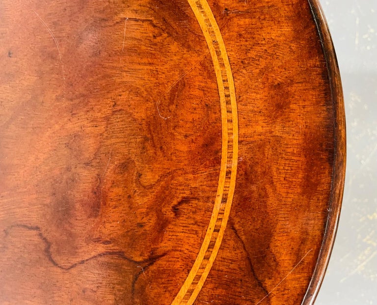 Tuscany Marquetry End Table with Casters by Ethan Allen at 1stDibs
