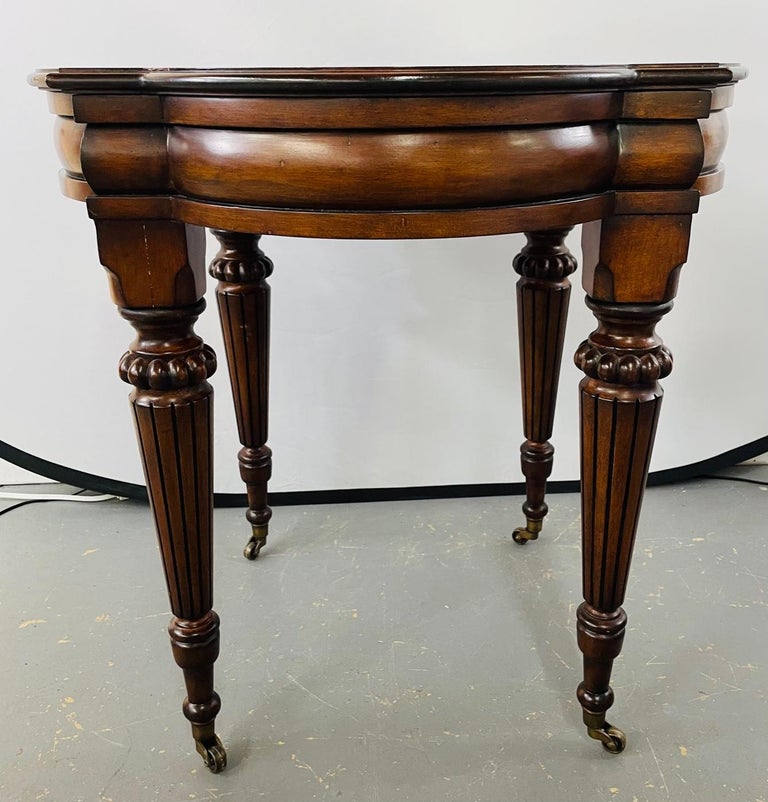 Tuscany Marquetry End Table with Casters by Ethan Allen at 1stDibs