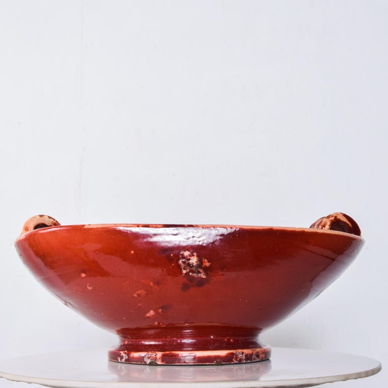 Tuscany Fortunata Red Pottery Large Bowl Made in Italy For Sale at 1stDibs
